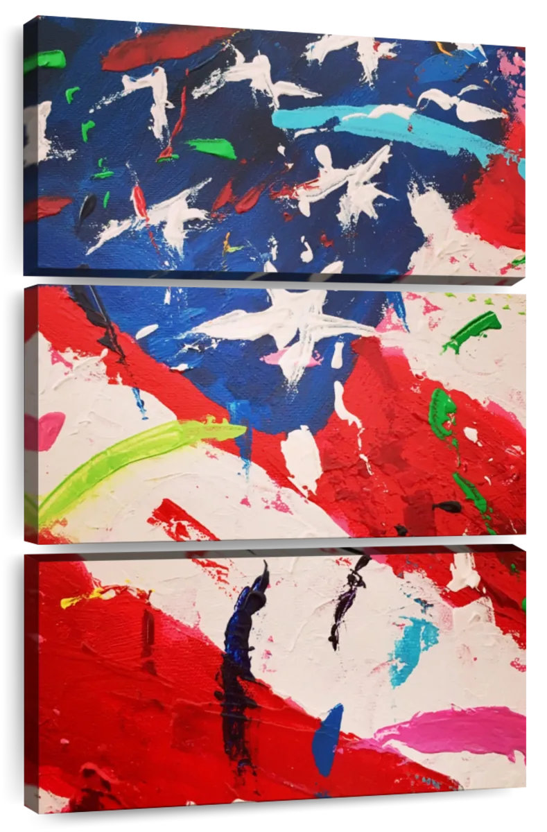 Ebern Designs Borges Abstract American Flag - Wayfair Canada