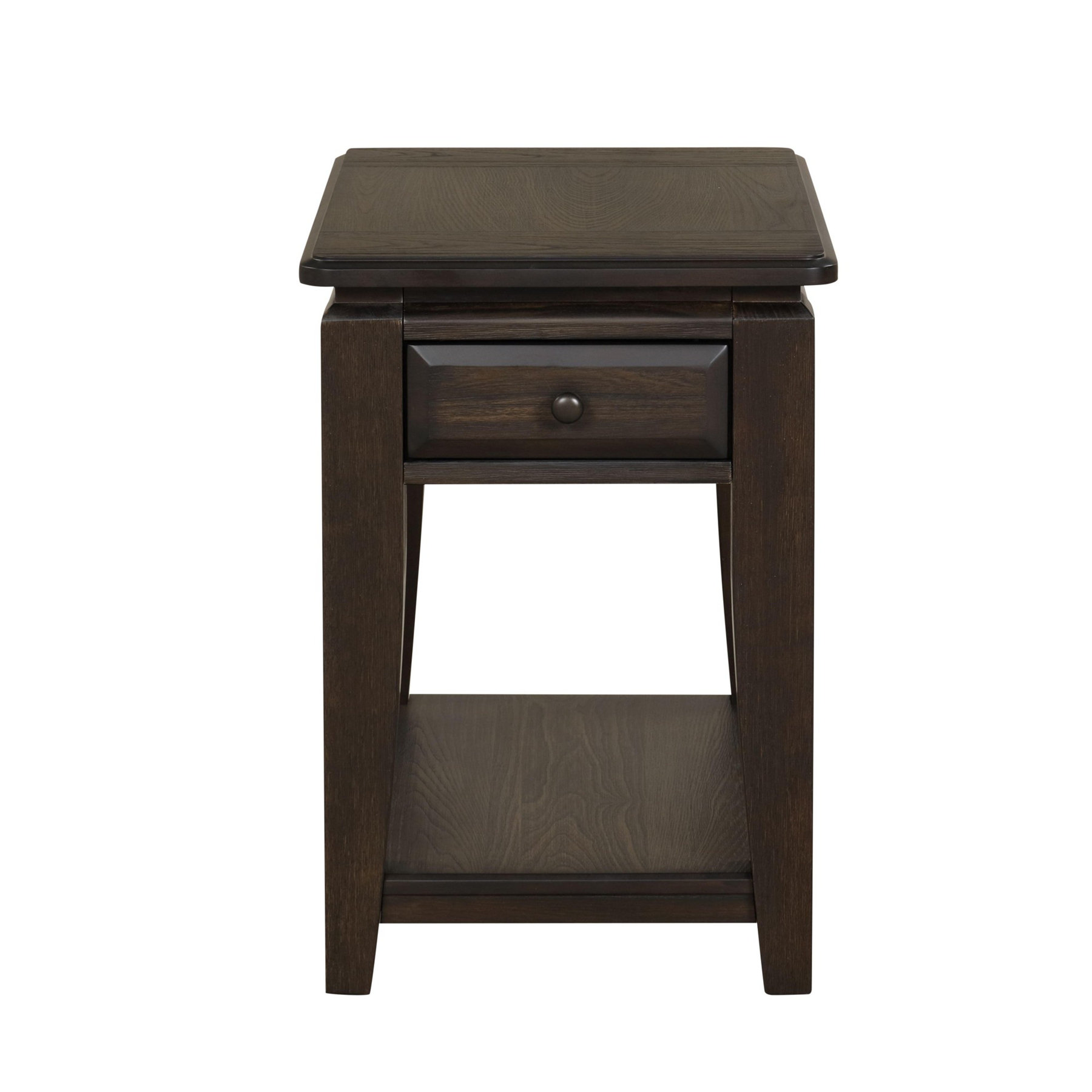 Winston Porter Mahogany Traditional Chairside Table W/ Storage | Wayfair