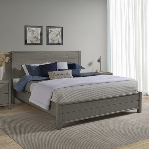 Lark Manor Alaxander Solid Wood Dual-Height Slat Design Bed & Reviews ...