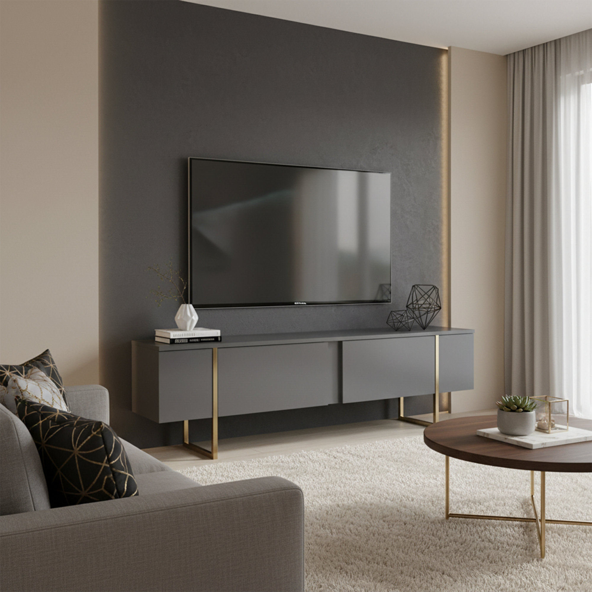 Ivy Bronx Krisann TV Stand For TVs Up To 78'' & Reviews | Wayfair