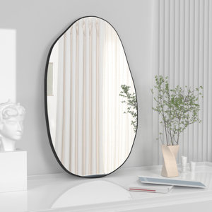 Wrought Studio™ Denzelle Irregular Wall Mirror, Large and Asymmetric ...