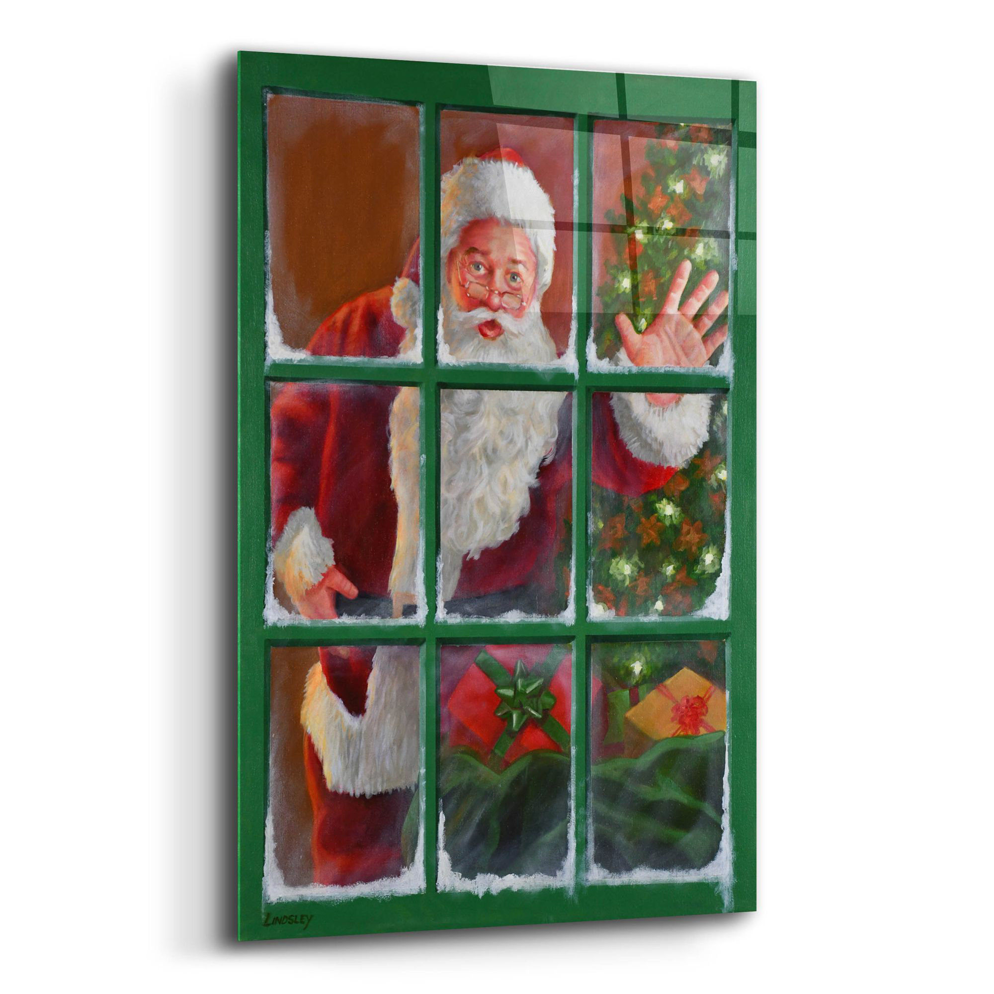 The Holiday Aisle® Santa Window 4 by David Lindsley - Unframed Print ...