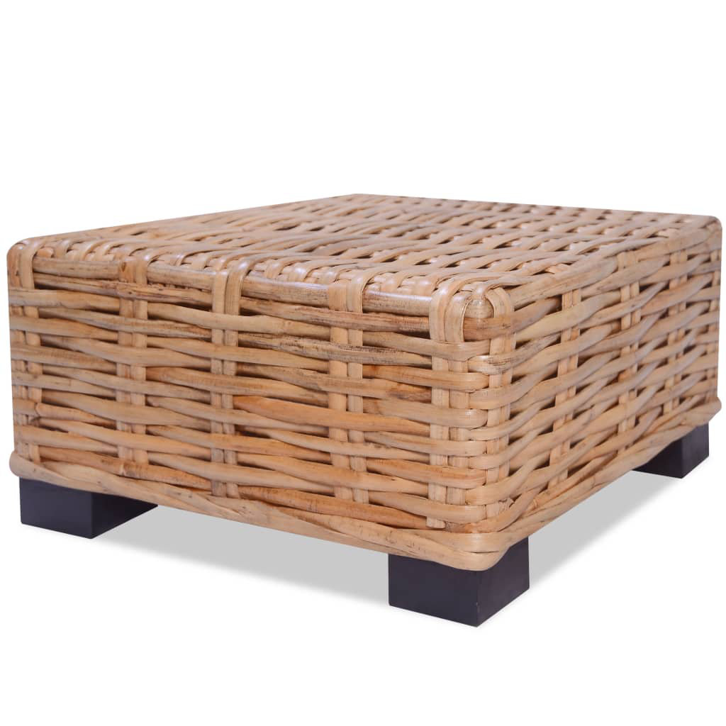 Bayou Breeze Coffee Table Brown Natural Rattan, Mahogany Wood 17.7X17 ...