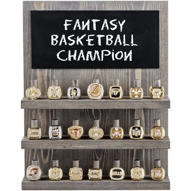 MyGift Sport Champion Rings Display Case Rack With Chalkboard | Wayfair
