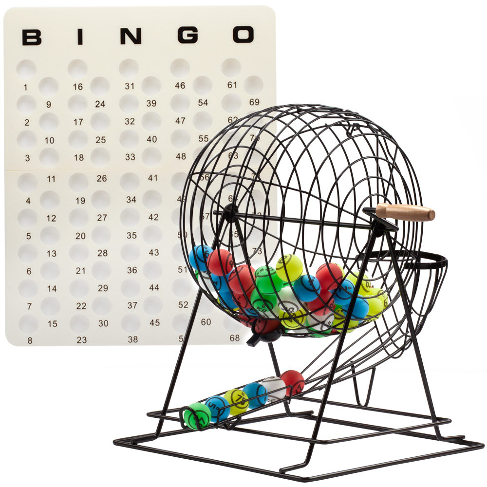 GSE Games & Sports Expert GSE Bingo Game Set with Jumbo Bingo Cage and ...