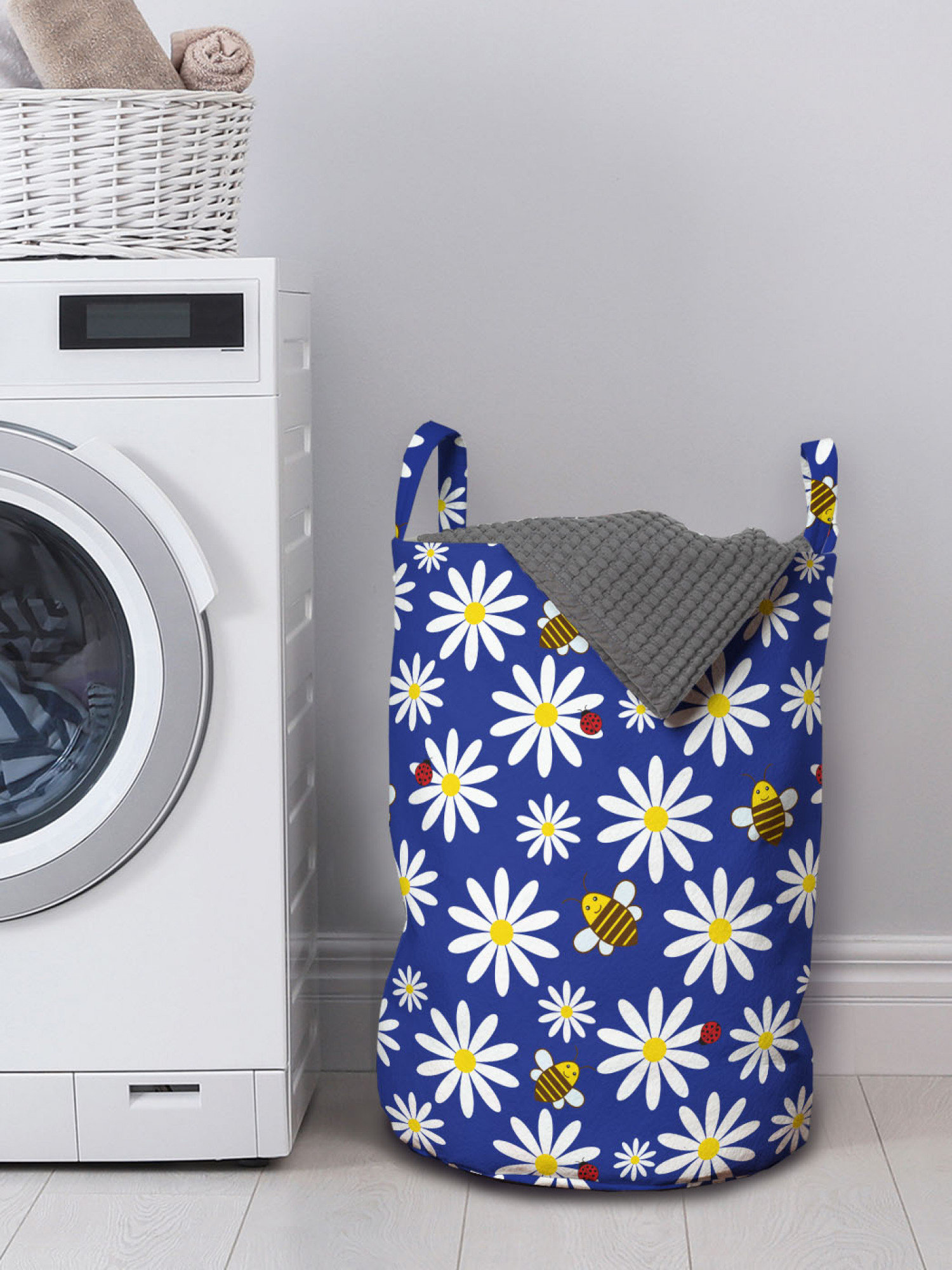 Bless international Ambesonne Ladybug Laundry Bag, Bees Happy Season ...