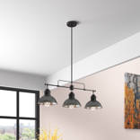 17 Stories Raquan 3 - Light Dark Blue Kitchen Island Pendant - Wayfair ...