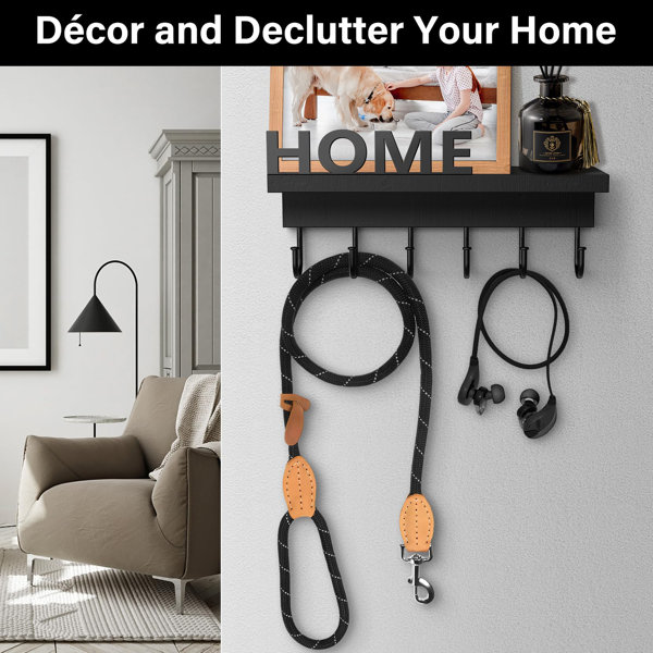 MASMIO Key Holder Wall Mount Key Hooks Entryway Shelf | Wayfair