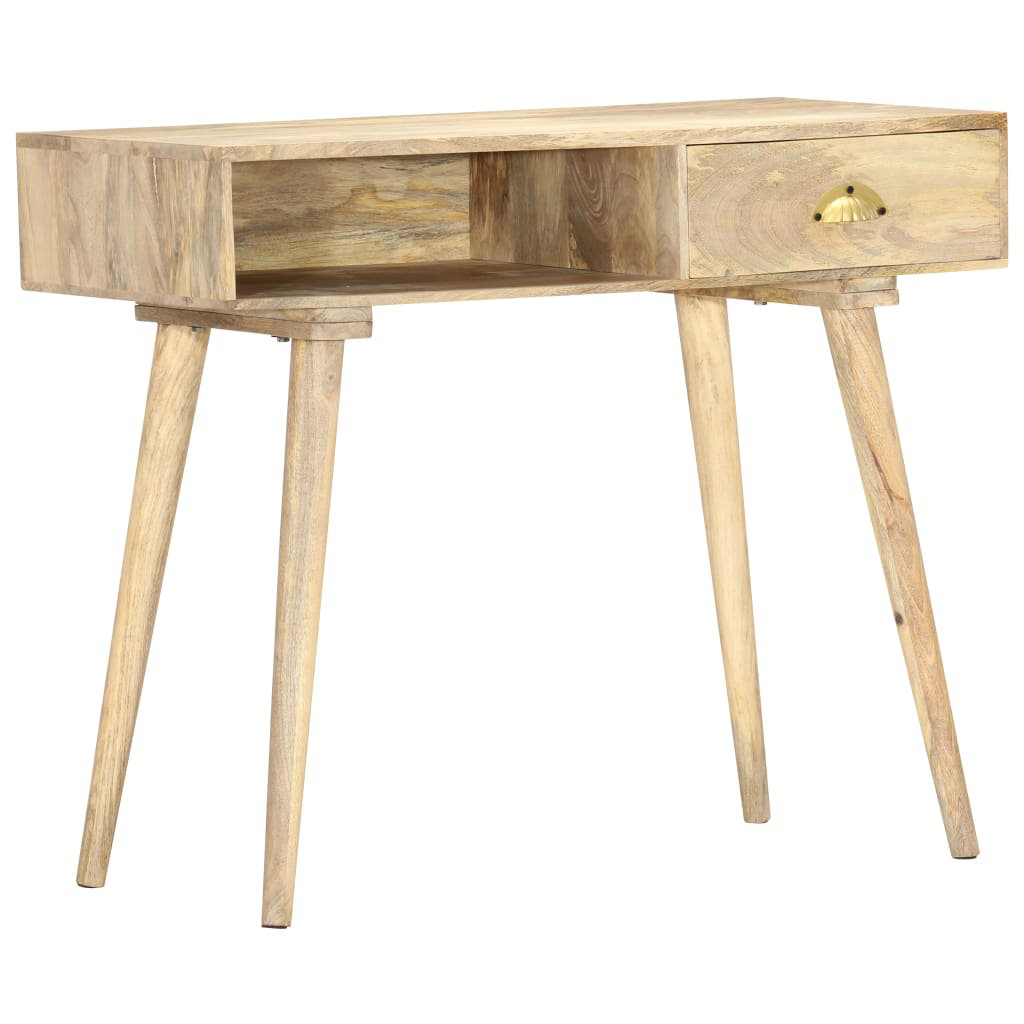 George Oliver Console Table Natural Wood Color Solid Mango Wood Small ...