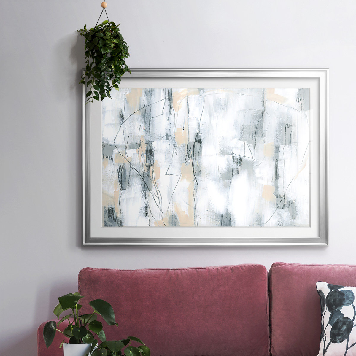 Wrought Studio Stone Hatchmarks I-FramedFramed Print W Beveled Matt and ...