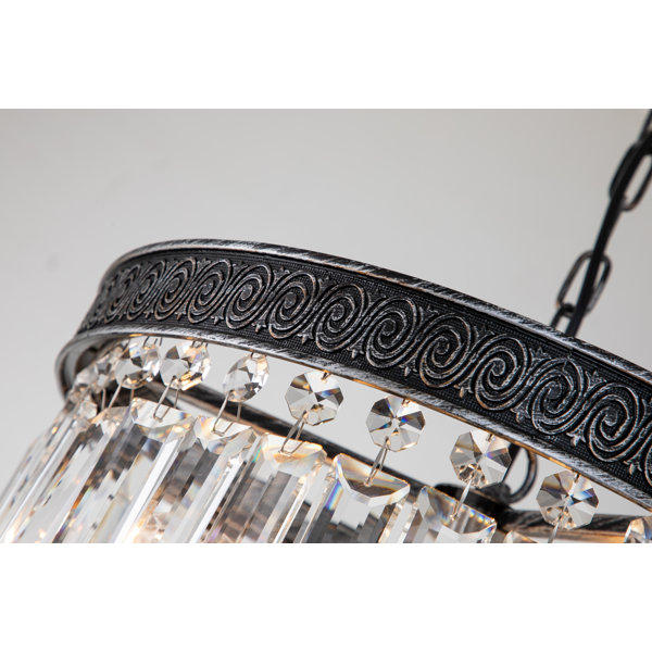 House of Hampton® Bliss Tiered Unique 6-Light Glam Interior Chandelier ...