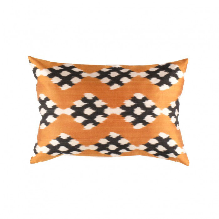 Pasargad NY TI 264 Orange Soft Silk Ikat Pillow 16'' X 24'' - Wayfair ...