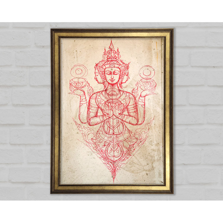 Latitude Vive Hindu God Brahma - Single Picture Frame Art Prints ...