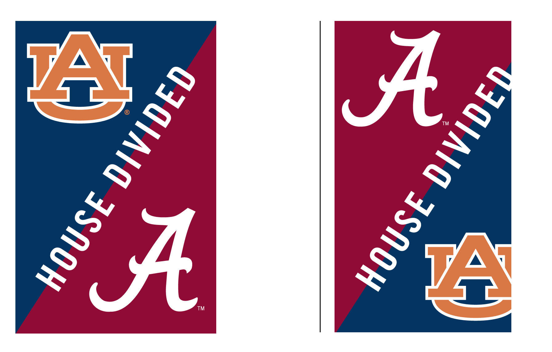 Evergreen Enterprises, Inc Auburn & Alabama "House Divided" Banner ...