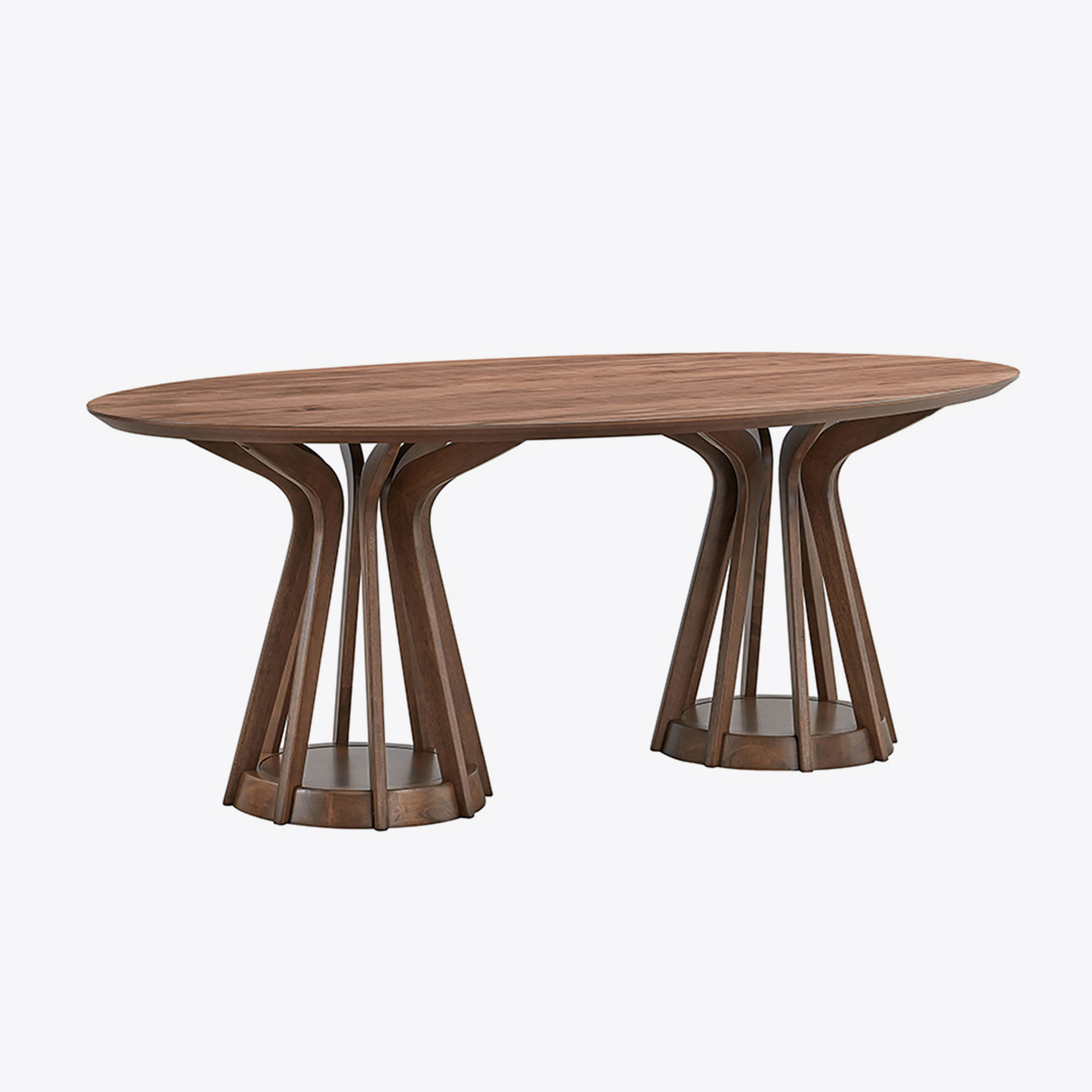 Corrigan Studio 78.74 Inch Modern Dining Table Ellipse Wooden Table for ...