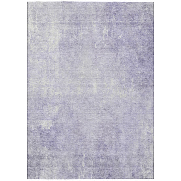 Bungalow Rose Machine Washable Indoor/Outdoor Xhevrie Lavender Rug ...