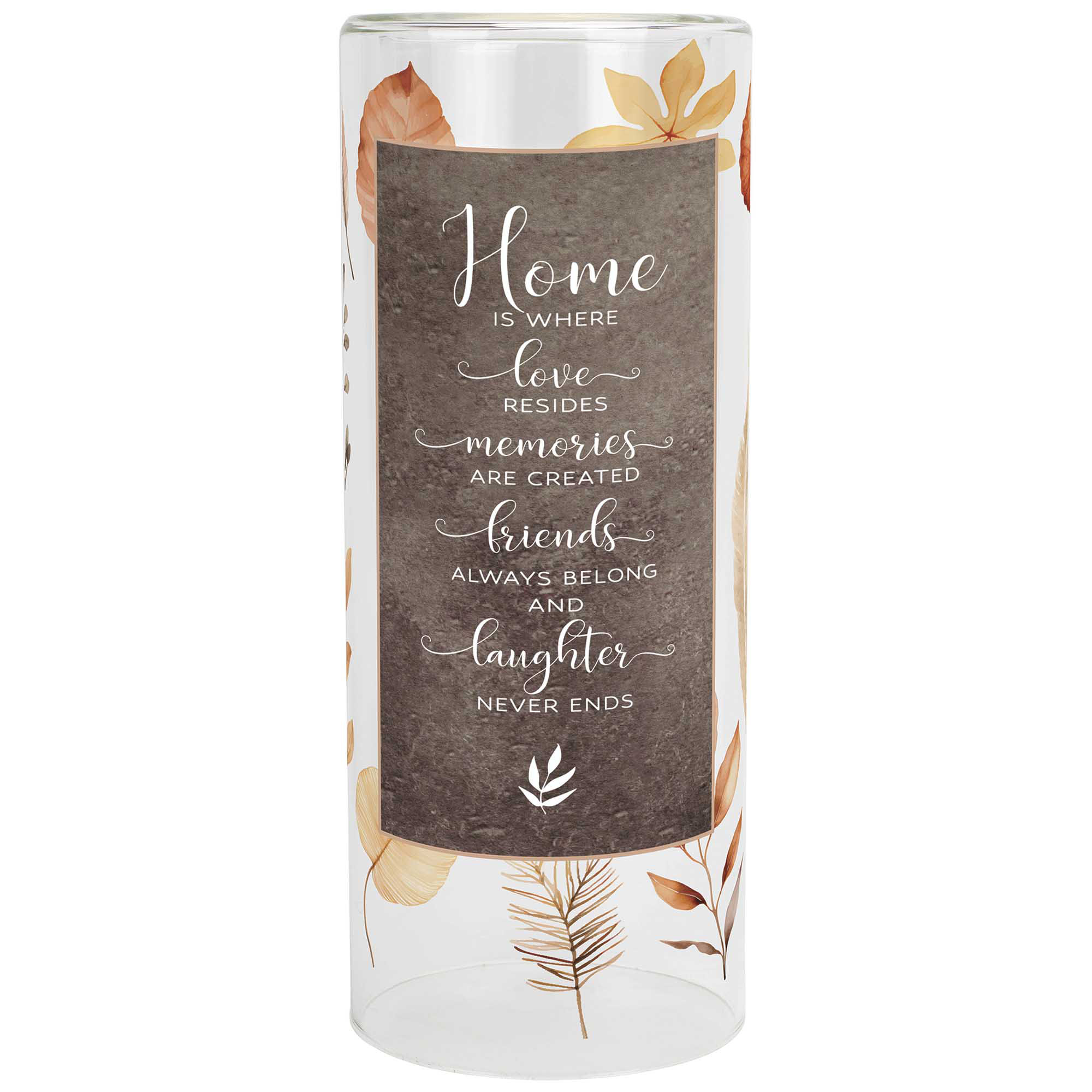 Ophelia & Co. 10'' H Glass Tabletop Pillar with Candle Included | Wayfair