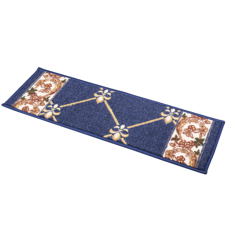 Lark Manor Aadhan Navy/Brown/Green/Cream Stair Tread | Wayfair