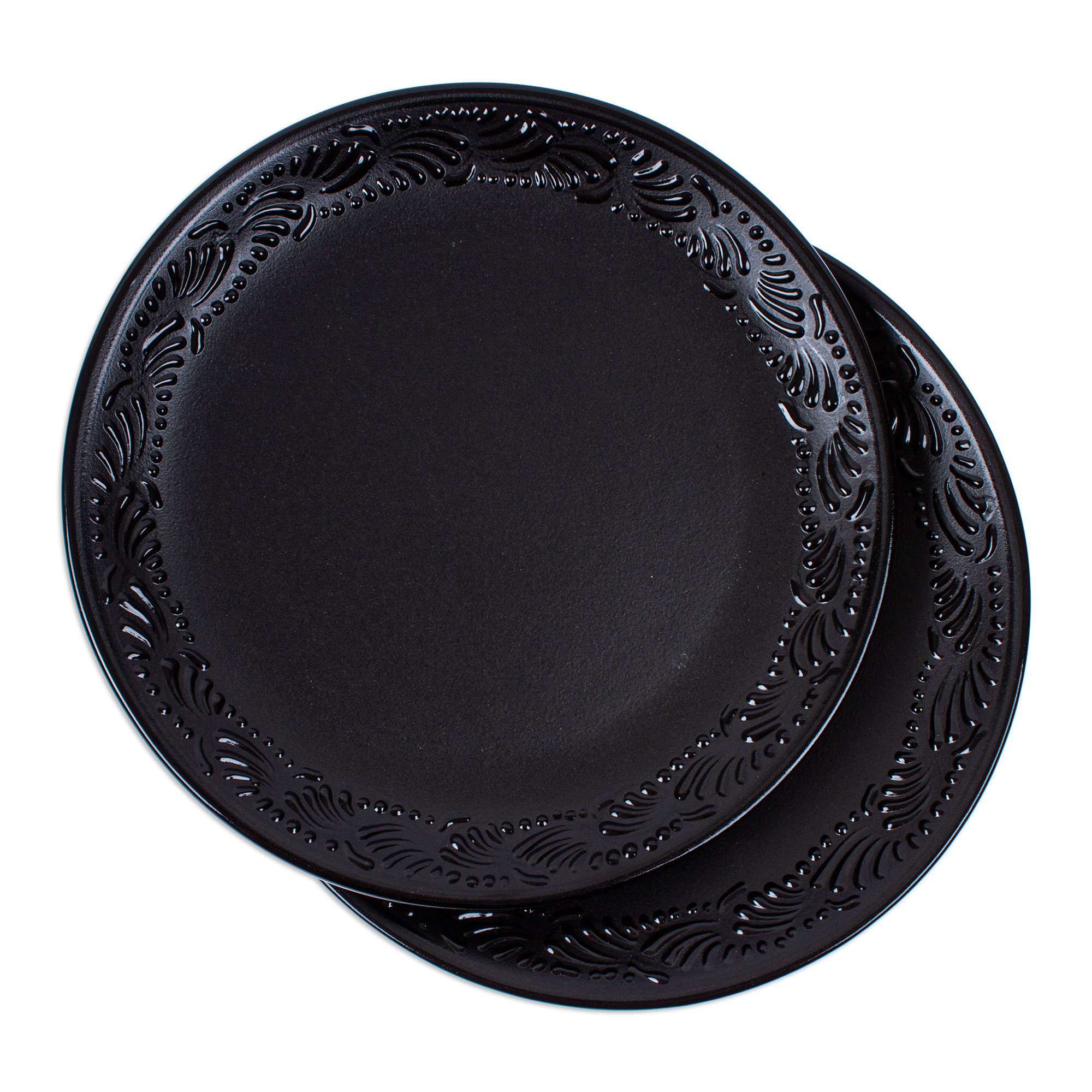 Wildon Home® Handmade Dark Palace Ceramic Luncheon Plates (Pair ...