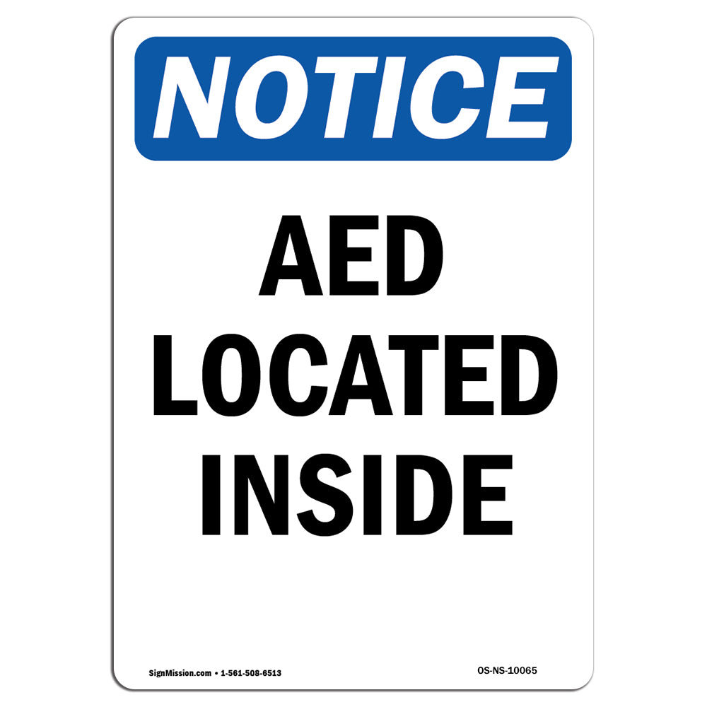 SignMission Osha Notice AED Located Inside Sign | Wayfair
