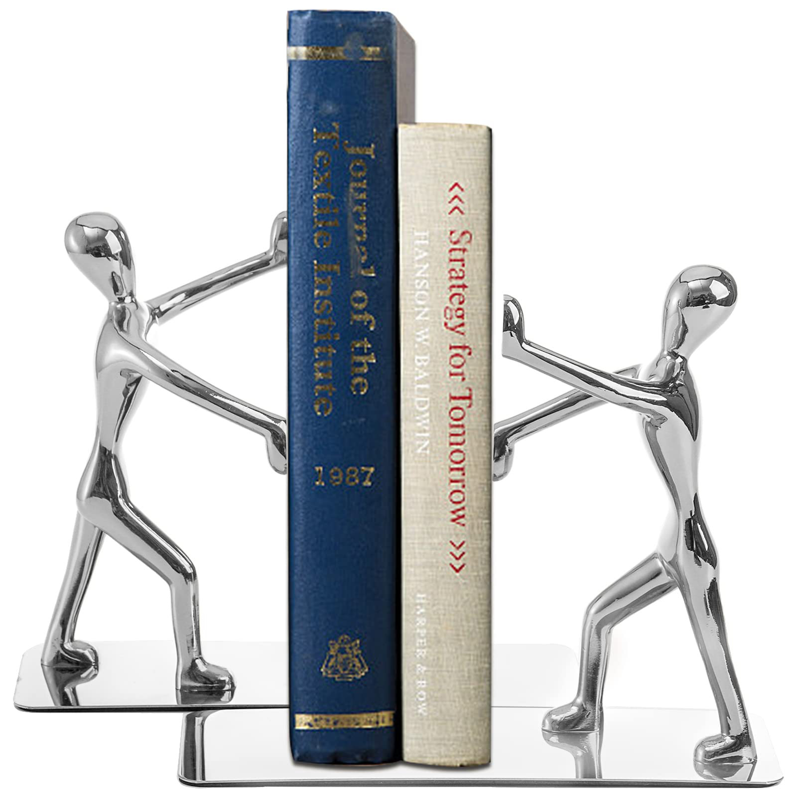 Brayden Studio® 1 Pair Of Decorative Bookends, Heavy Duty Stainless ...