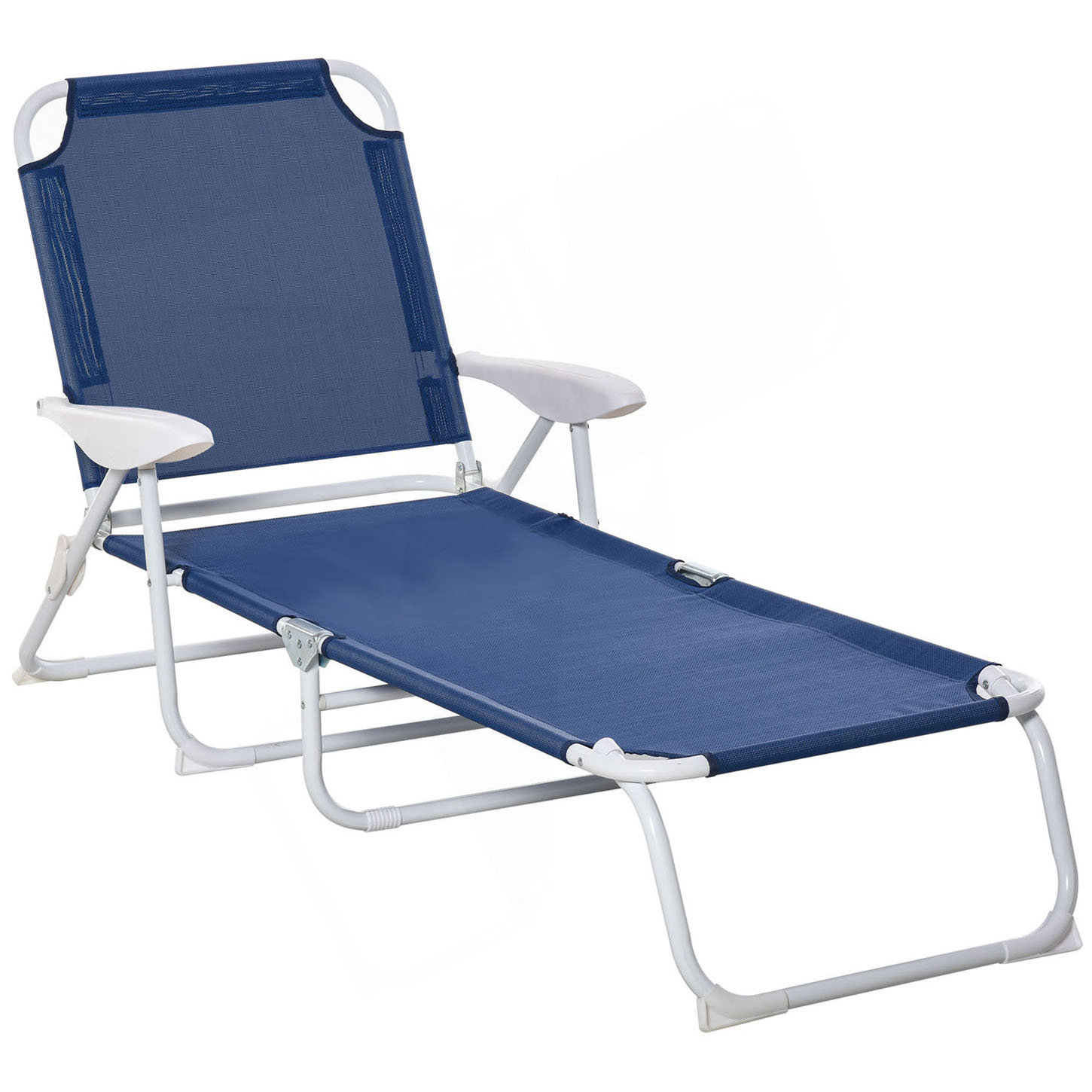 Arlmont & Co. Folding Chaise Lounge, Outdoor Sun Tanning Chair, 4 ...