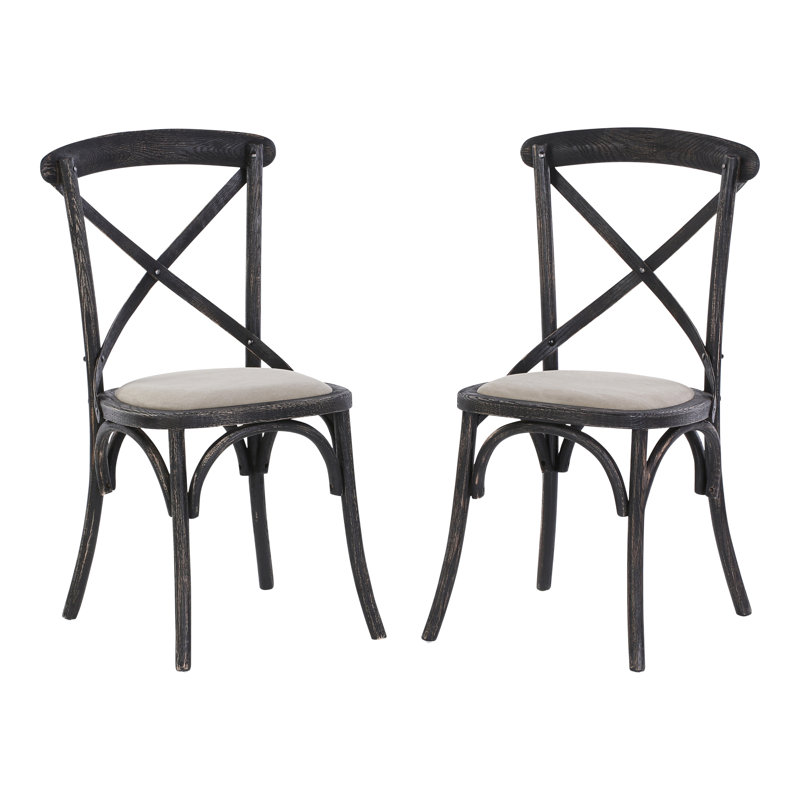 Three Posts Basche Cotton Cross Back Side Chair & Reviews | Wayfair.co.uk