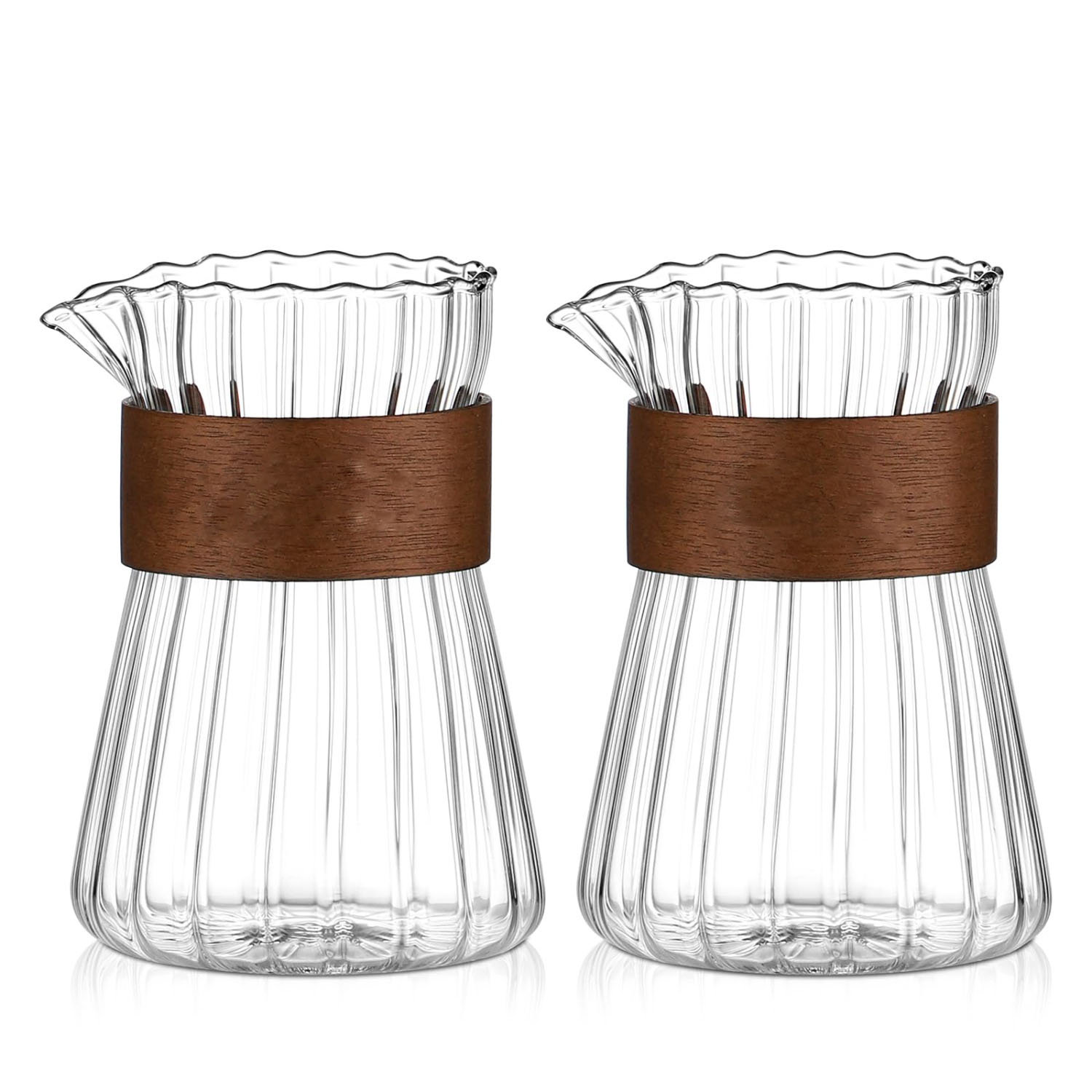 Stack man Small Glass Coffee Server Set Of 2 - Manual Pour Over Coffee ...