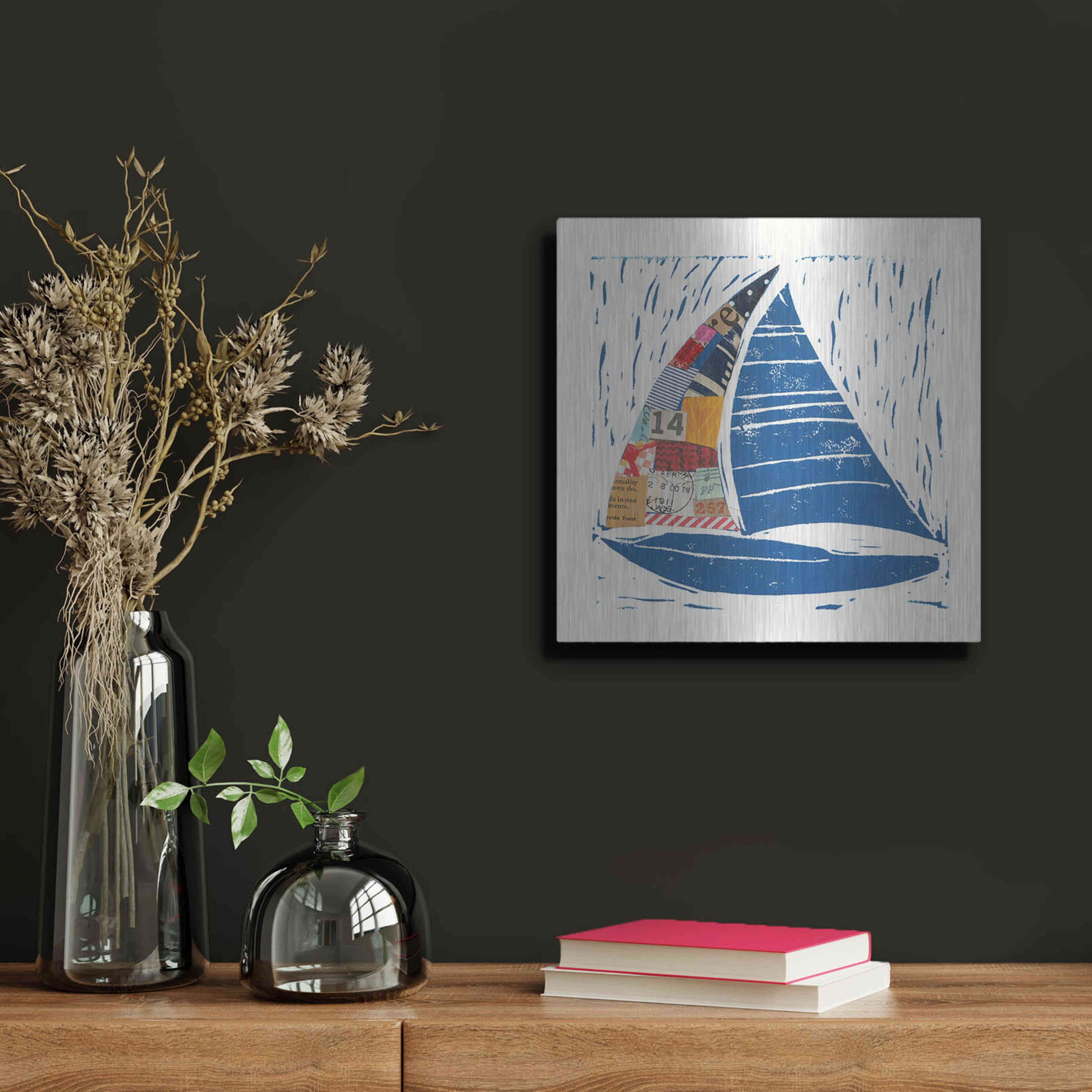 Luxe Metal Art 'Nautical Collage IV' By Courtney P " Nautical Collage ...