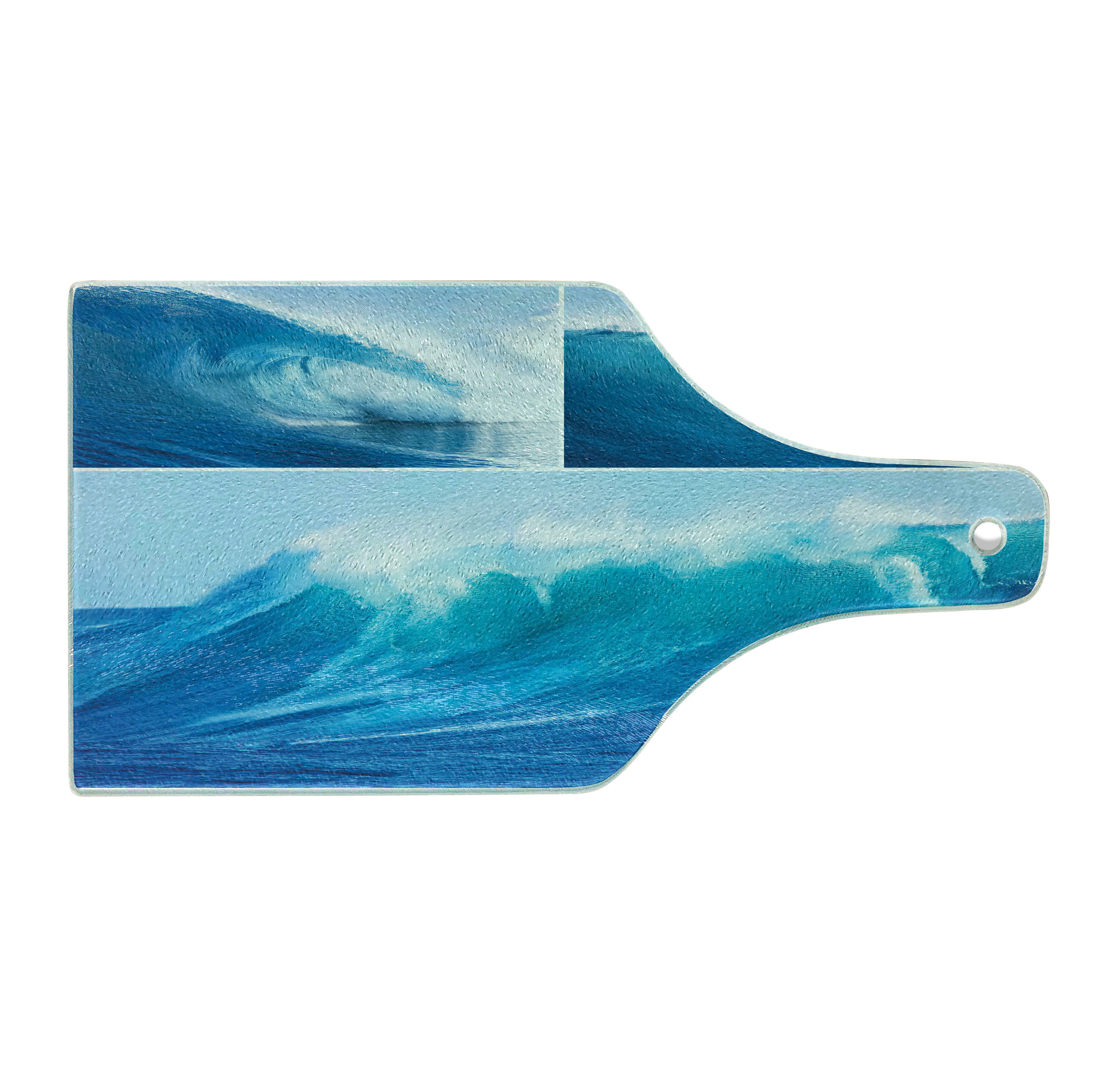 Ambesonne Surf Tempered Glass Cutting Board Giant Sea Ocean Waves Blue ...
