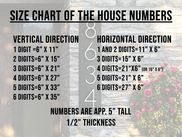 White Harmony House Number For Outdoor , Modern Address Signs & Reviews ...