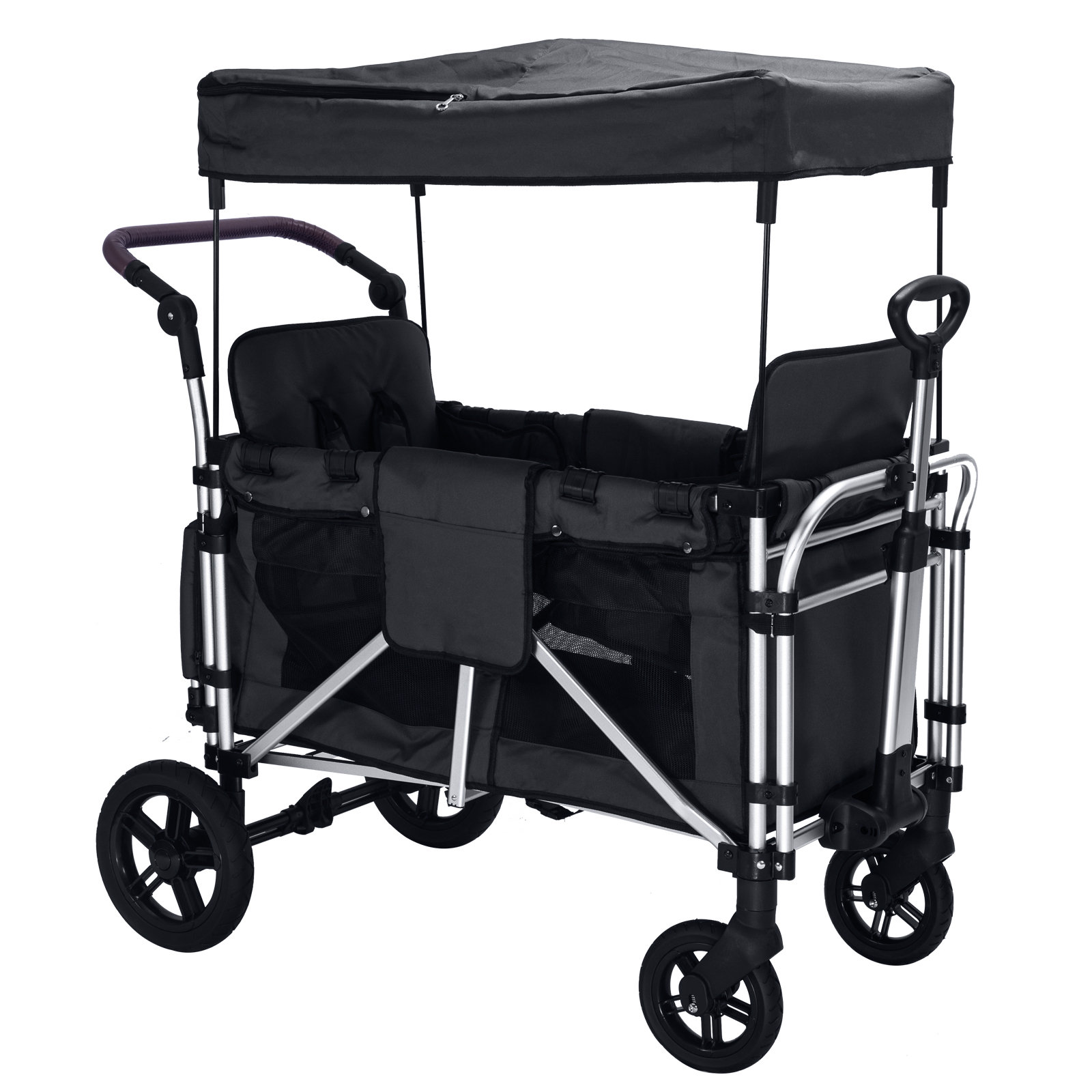 Linor Stroller Wagon for 2 Kids, Wagon Cart Featuring 2 High Seat with ...