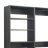 Benjara Dee Modular Closet System, 2 Clothing Racks, 6 Shelves, Dark ...