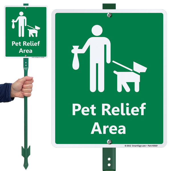 SmartSign Pet Relief Area Sign and Stake Kit | Wayfair