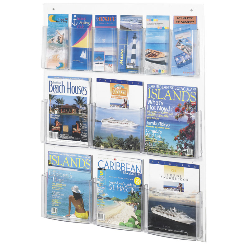 Safco Products Company Clear2c 36" H Brochure and Pamphlet Rack ...