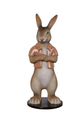 Trinx Katiria Rob The Bunny Rabbit With Long Jacket Statue | Wayfair