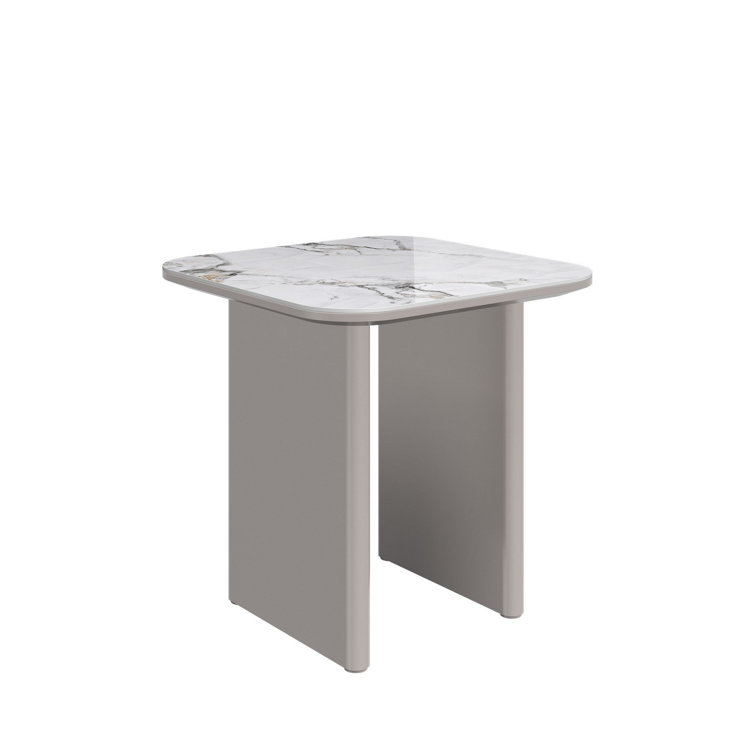 Metro Lane Gloss White Ceramic Side Table | Wayfair.co.uk