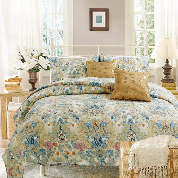 Cozy Line Home Fashion Cotton Floral Quilt Set & Reviews | Wayfair