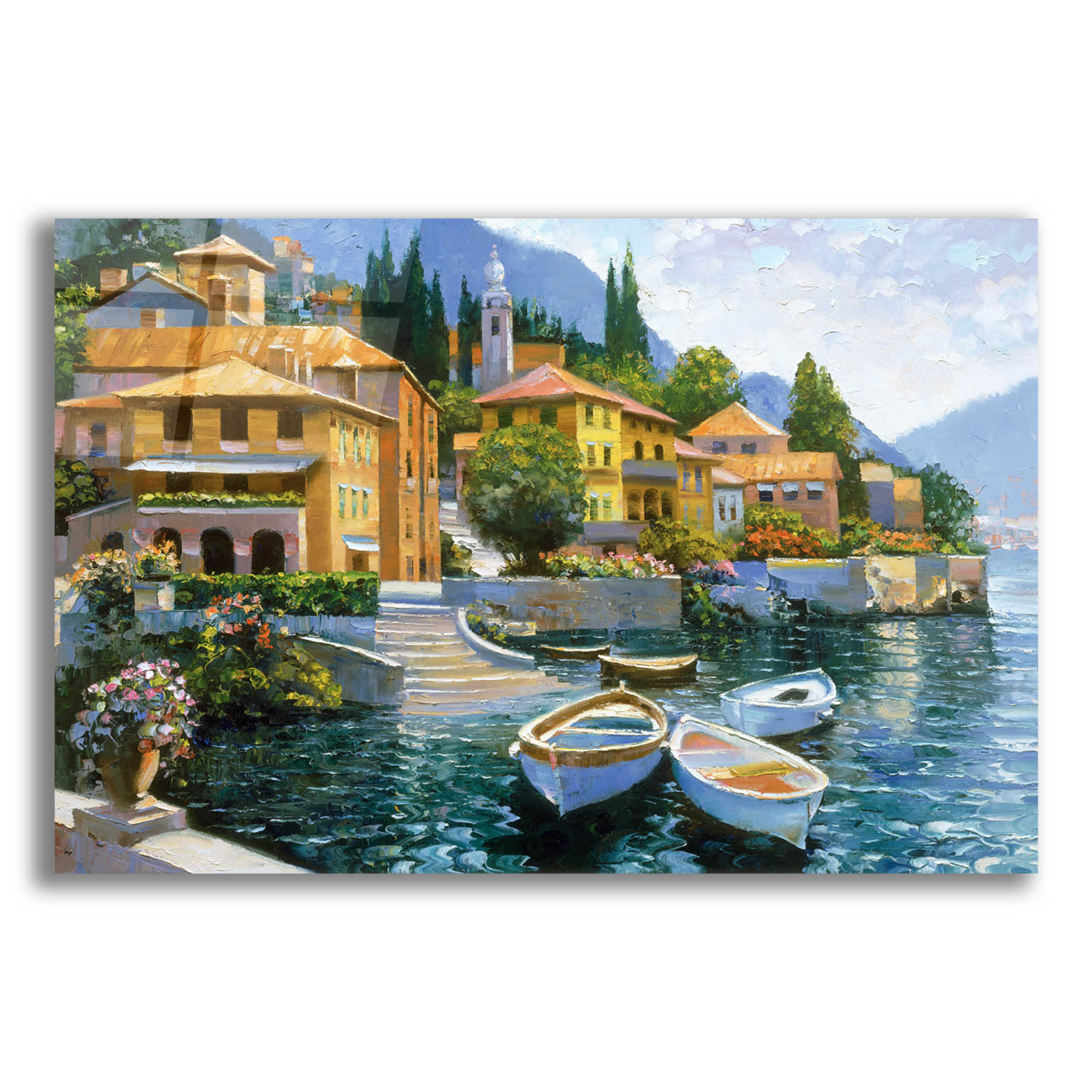 Red Barrel Studio® 'Lake Como Landing' By Howard Behrens Acrylic Glass ...
