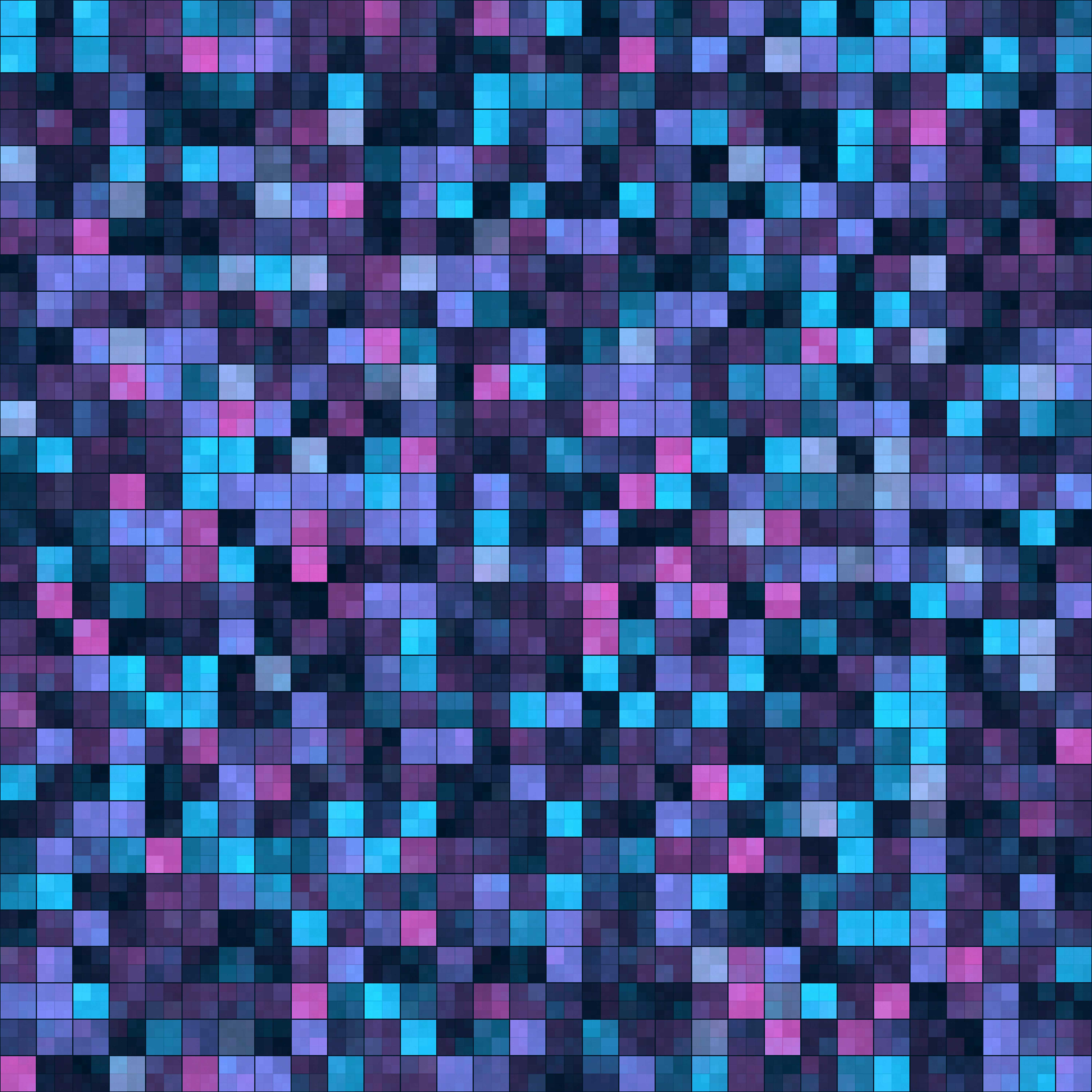 Wrought Studio™ Boulevardier Blue And Pink Squares by - Wrapped Canvas ...