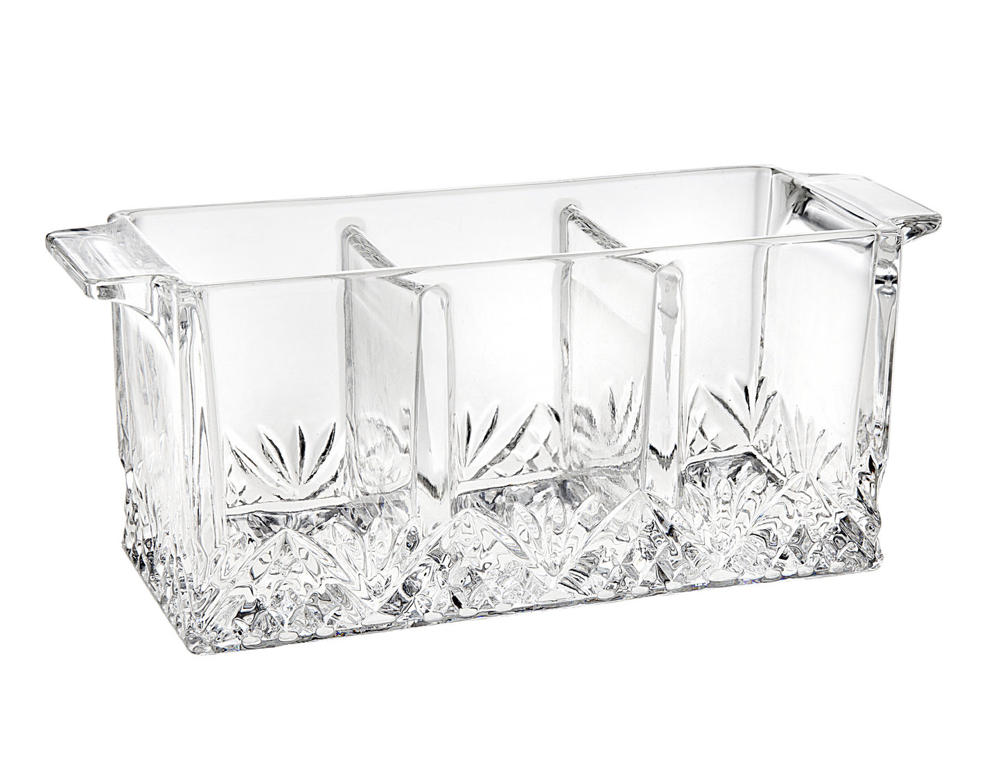 Godinger Silver Art Co Dublin 3 Section Handled Rectangle Flatware ...