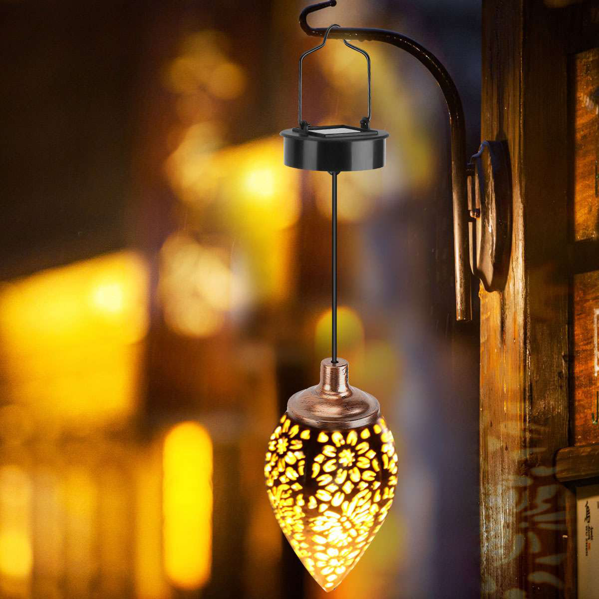 Deago Solar Hanging Lantern Outdoor Decorative LED Lights For Garden ...