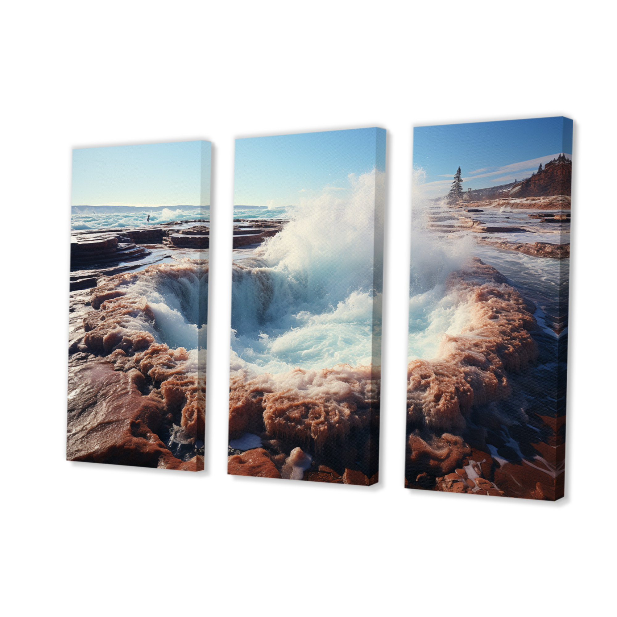 Highland Dunes Geyser Natures Force I - Landscapes Wall Decor Set ...