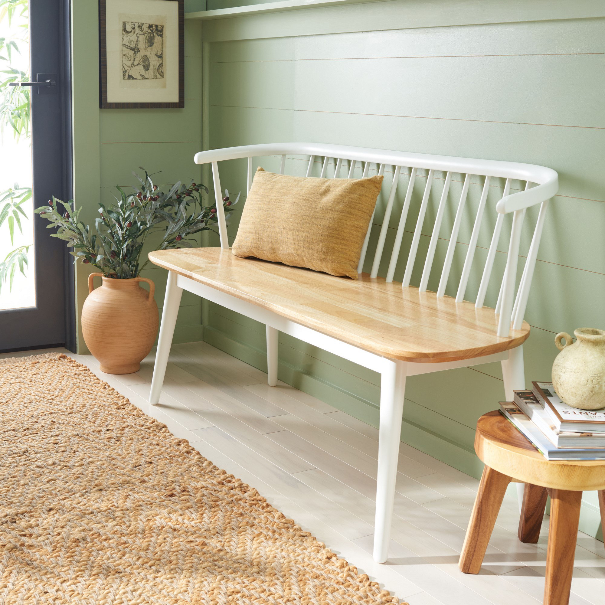 Wade Logan® Ayaah Solid Wood Bench & Reviews | Wayfair