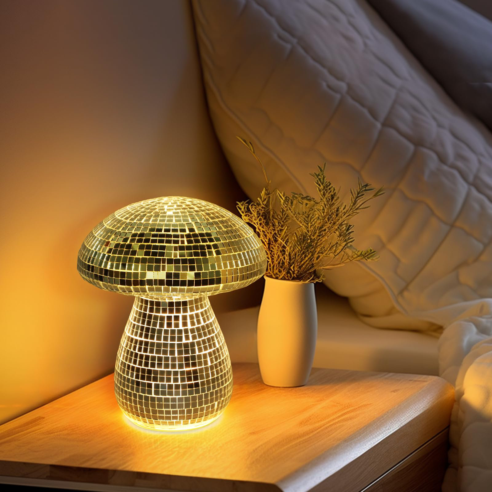 Wrought Studio Mushroom Table Lamp Decor Light Cute Nightstand Lamp ...