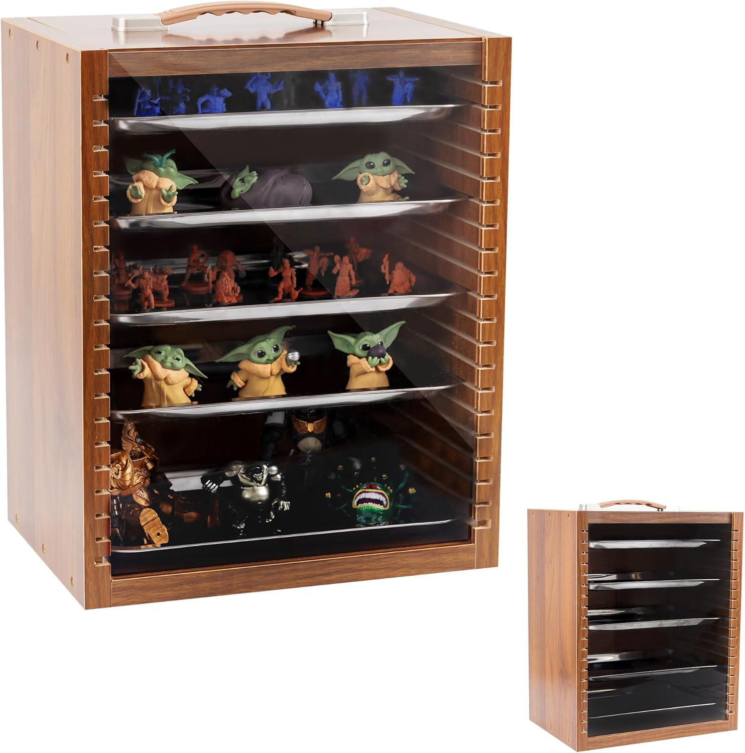 CHUANGWENYI Miniature Carrying Case For Collectibles, Miniature Storage ...