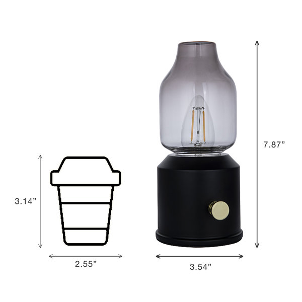 Winston Porter Rodge Vintage Oil Lamp Style Creative Glass USB Camping ...