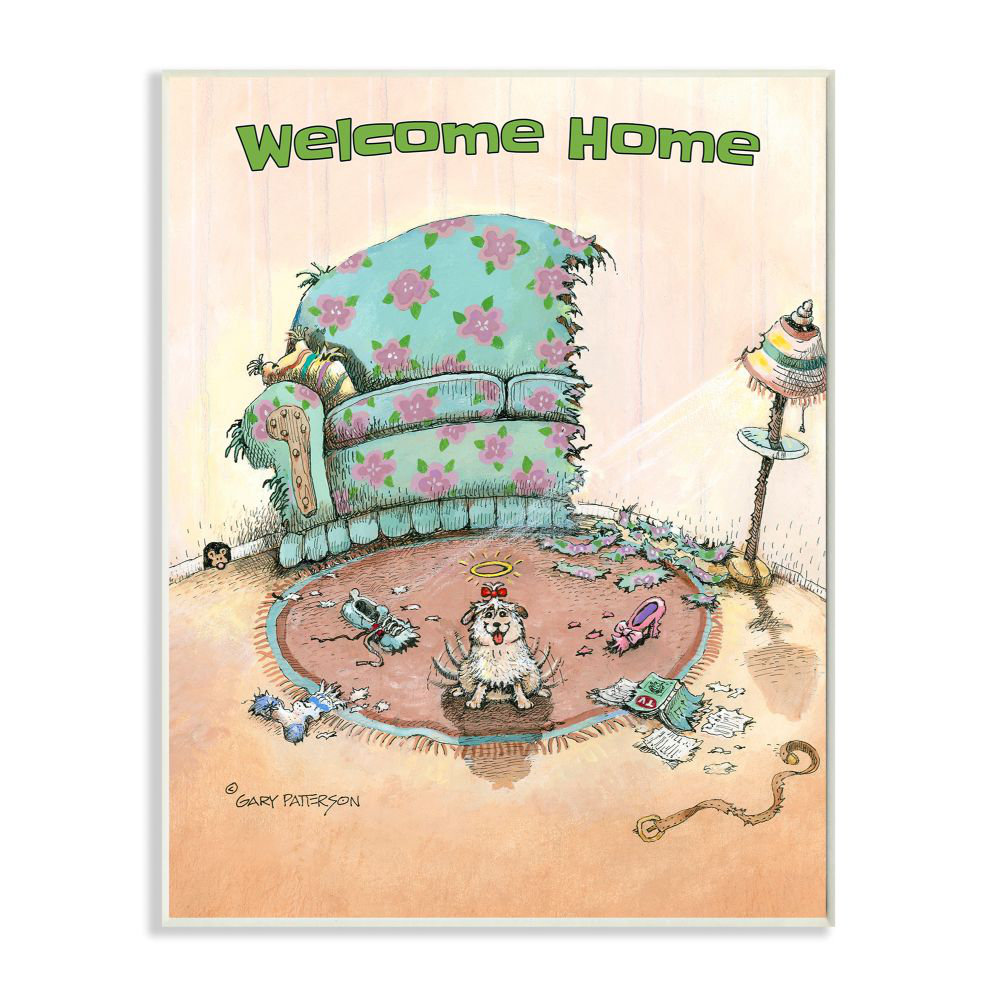 Red Barrel Studio® 'Welcome Home Funny Cartoon Pet Dog Design' by Gary ...
