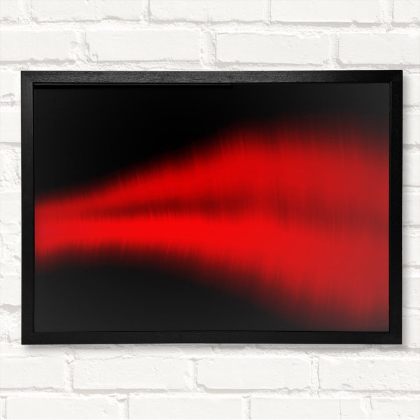Ivy Bronx Red Sound Waves Framed Print | Wayfair.co.uk