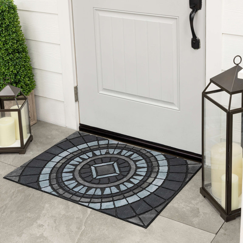 Mohawk Home Compass Stone Grey Ornamental Weather Resistant Door Mat ...